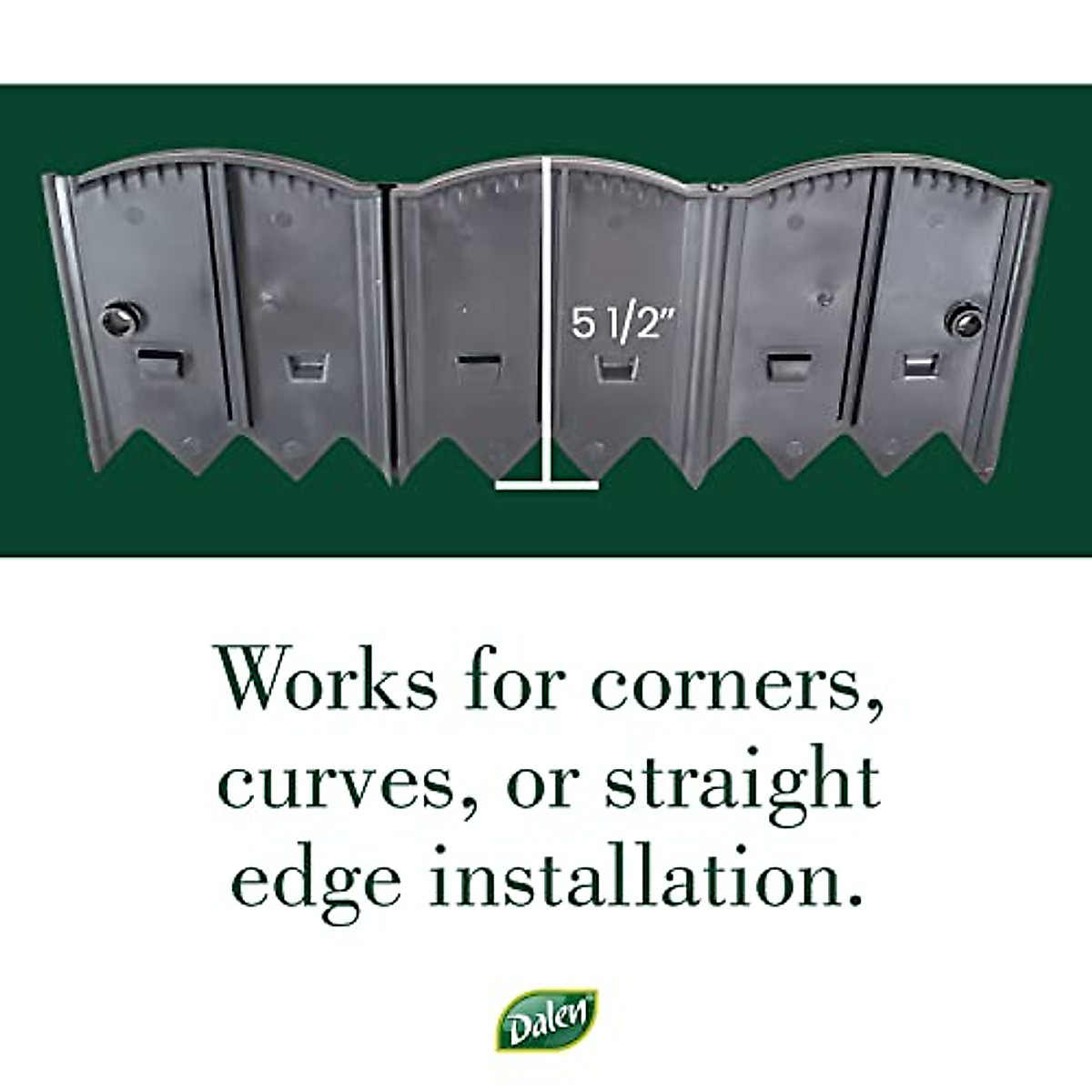 Gardeneer by Dalen HammerEdge Pound in Edging - 16 Durable Interlocking Pieces -18 feet of Coverage - Made in USA - Easy to Install