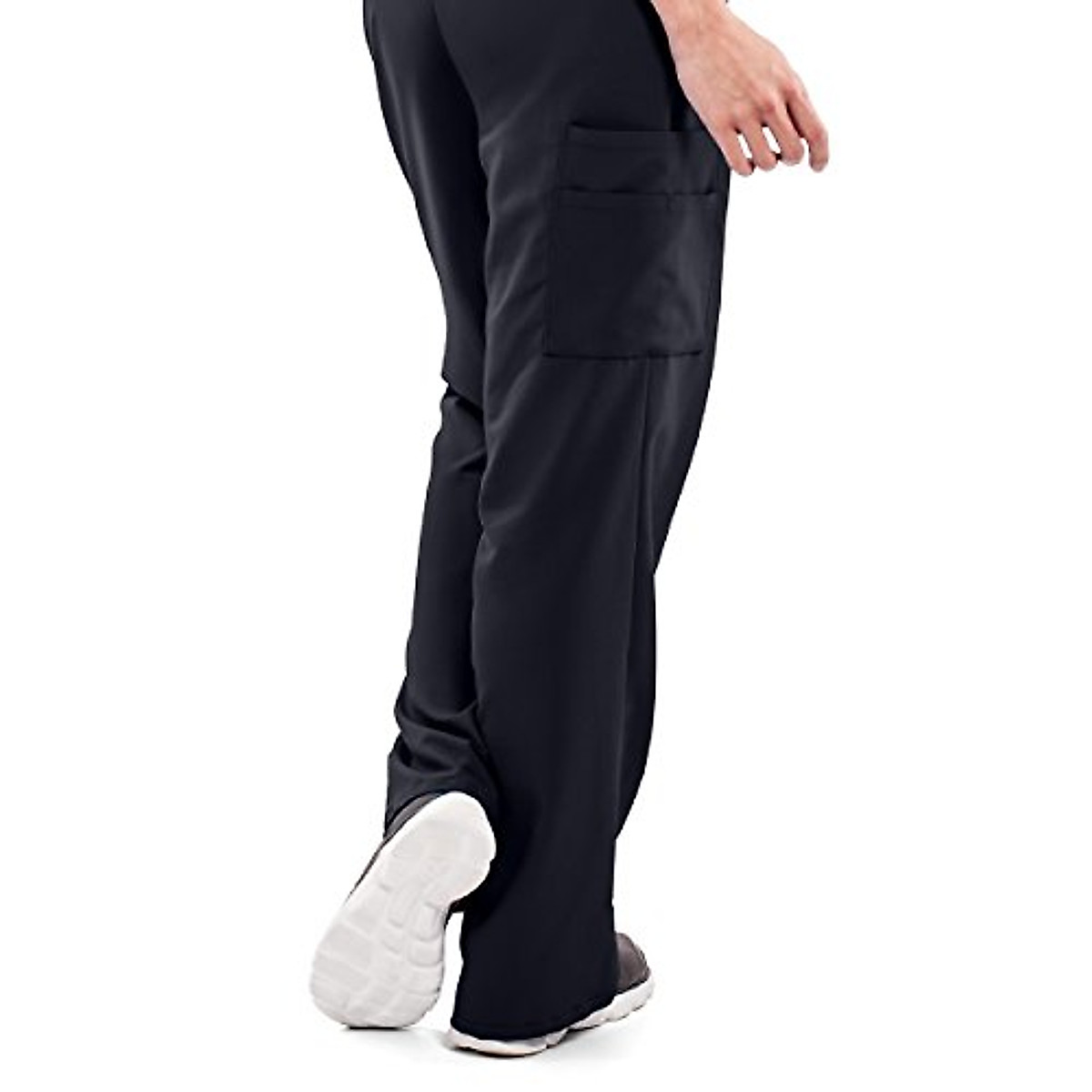 ave Women’s Medical Scrub Pants, Pacific ave, Slimming Straight Leg Style Scrub Pant, Cargo Pockets, Great for Nurses, Black, X-Small Petite