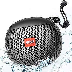 Bluetooth Speaker, Portable Speaker Dual-Driver Deep Bass, IPX6 Waterproof Shower Speakers Wireless Bluetooth 5.0 Built-in Mic, 66ft Range 24 H Playtime Outdoor Speaker with USB TF Intput & FM Radio