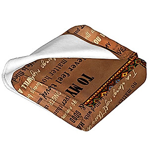 AJIIUSV Son Gifts from Mom Throw Blanket Birthday Gifts for Son Blankets to Son from Mom Thanksgiving Valentines Day Graduation Gifts 50"x60"