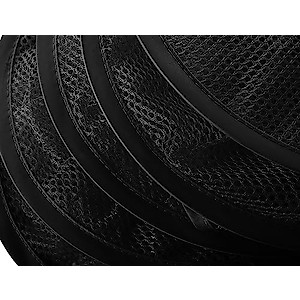 coastal rose 2Pcs Stuffed Animal Storage Foldable Stuffed Animal Net or Hammock Organizer, 5 Compartments Hanging Mesh Toy Storage Hammock for Kid Room Toys, Gloves, Hats, Socks(Black)