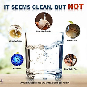 Membrane Solutions 5 Micron 2.5" OD x 20" Length Sediment Water Filter String Wound Polypropylene Cartridge for Whole House Filter Systems - 6 Pack