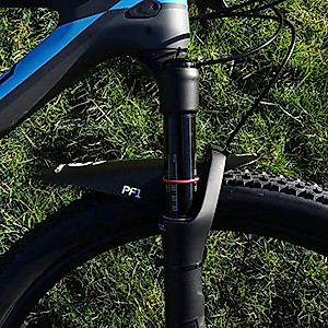 RideGuard PF1 Intergalactic. Front MTB Mudguard Mountain Bike Fender. Fits 24”, 26”, 27.5”, 29”, Plus Size and Fat Bikes. UK Made 100% Recycled Plastic Waste 100% Recyclable.
