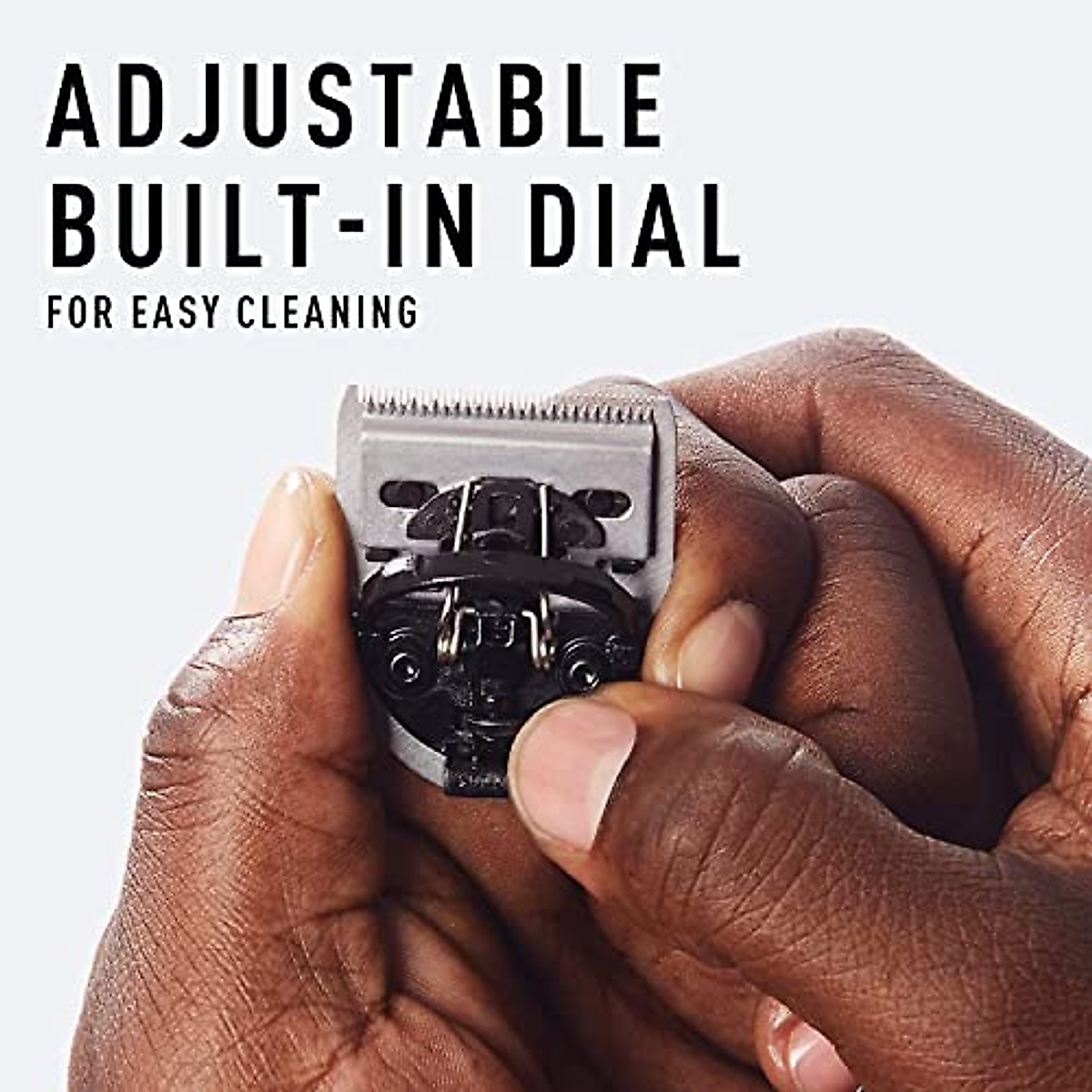 Bevel Beard Trimmer for Men - Cordless Trimmer, 6 Hour Rechargeable Battery Life, Tool Free Adjustable Zero Gapped Blade, Barber Supplies, Mustache Trimmer, Silver