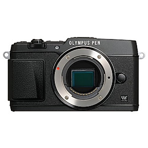 Olympus E-P5 16.1MP Mirrorless Digital Camera with 3-Inch LCD- 15mm body cap lens BCL-1580 set (Black) - International Version (No Warranty)