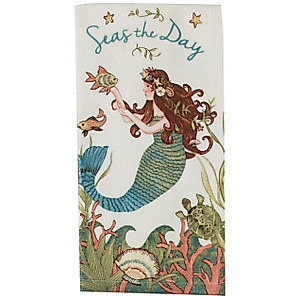 Kay Dee 4 Piece Kitchen Set - 2 Terry Towels, Oven Mitt, Potholder (Mermaid)