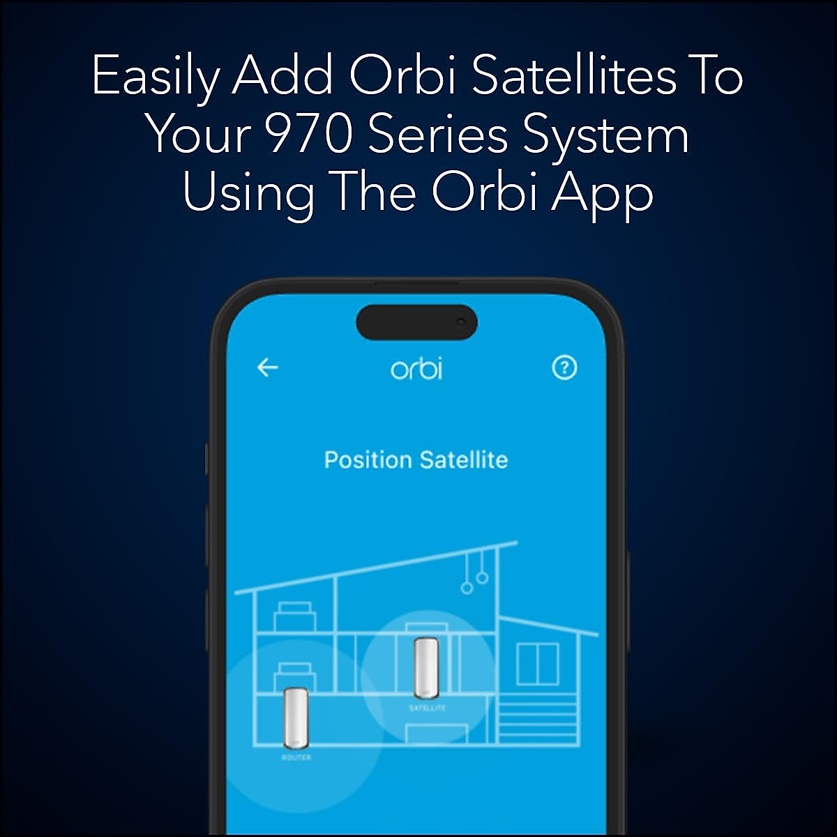 NETGEAR Orbi 970 Series (RBE970) Quad-Band WiFi 7 Mesh Add-on Satellite - Works with Existing 970 Series Mesh System or Router, Security Features, Covers up to 3,300 sq. ft., BE27000 802.11be