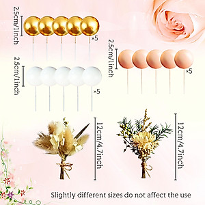 JeVenis Natural Boho Cake Topper Boho Cake Decorations Cake Flowers Decorations Floral Cake Topper for Baby Shower Wedding Bridal Birthday Party Supplies