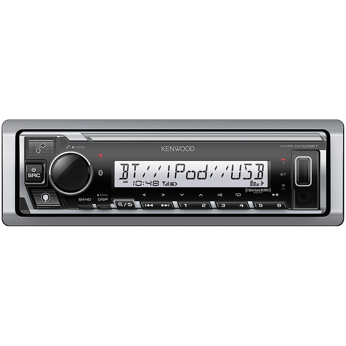 Kenwood KMR-M328BT Marine Digital Media Receiver with Alexa and Built in Bluetooth (Does NOT Play Cd's)