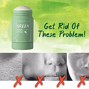 KNXWPPX Green Tea Purifying Clay Stick Mask,For Face Moisturizes Oil Control,Deep Clean Pore,Exfoliating Mask,Improves Skin,Suitable for All Skin (Green Tea)