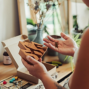 YY Vertical Mountain Decor Keyholder in Cherry Wood, Climb Every Mountain Wall Decor - Ideal Gifts for Mountain Climbers, 4 Key Rings Included - Perfect for Mountain Lovers…