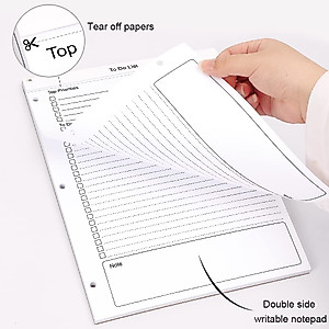 To Do List Notepad, Daily Task Planner with Checklist, 52 Sheets Tear Off Note Pad with 2023 Calendar, Work and Personal Organized, 8.5" X 11", A4 Size, 3 Hole Punched