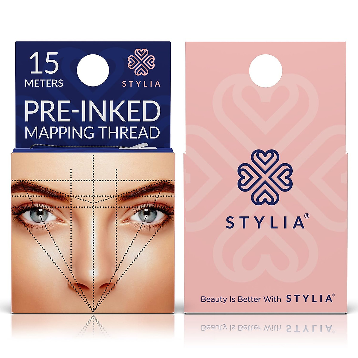 Microblading Supplies Pre-Inked Eyebrow Mapping String – 15 Meters - Ultra-Thin, Mess-Free Thread, Create a Crisp, Spot-on Brow Map Every Time – Hypoallergenic, Cosmetic Grade For Permanent Makeup