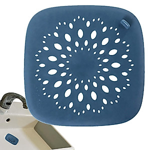 Shower Drain, Hair Catcher Shower Drain, Kitchen Sink Strainer, Square Bathtub Drain, Silicone Bath Tub Hair Catchers Hair Collector Trap with Small Handle