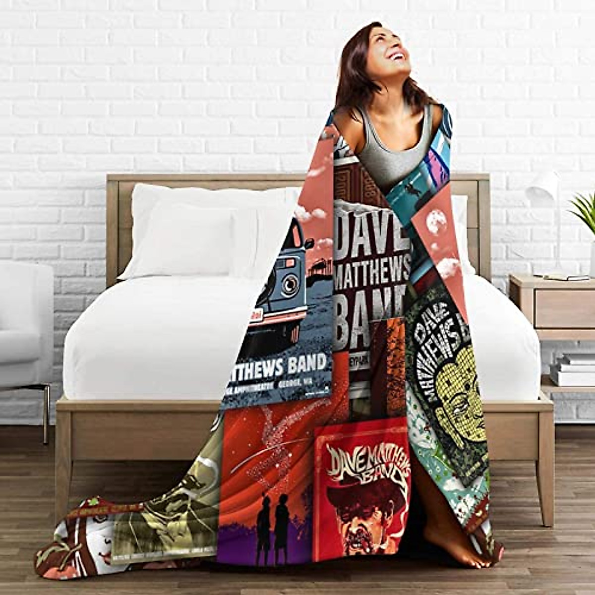 American Dave Rock Matthews Band Blanket Throw, Ultra-Soft Fleece Flannel Blanket Lightweight Throw Blankets for Couch Sofa Living Room for Kids Adults 50"X40"