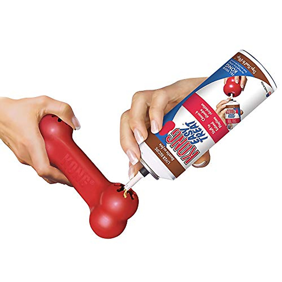 KONG Goodie Bone - Natural Rubber Dog Chew Bone & Treat Dispensing Toy - for Medium Dogs