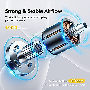 Camping Fan with LED Lantern, 10400mAh 9-Inch Rechargeable Outdoor Tent Fan, 270°Head Rotation, Stepless Speed and Quiet Battery Operated USB Fan for Picnic, Barbecue, Fishing, Travel