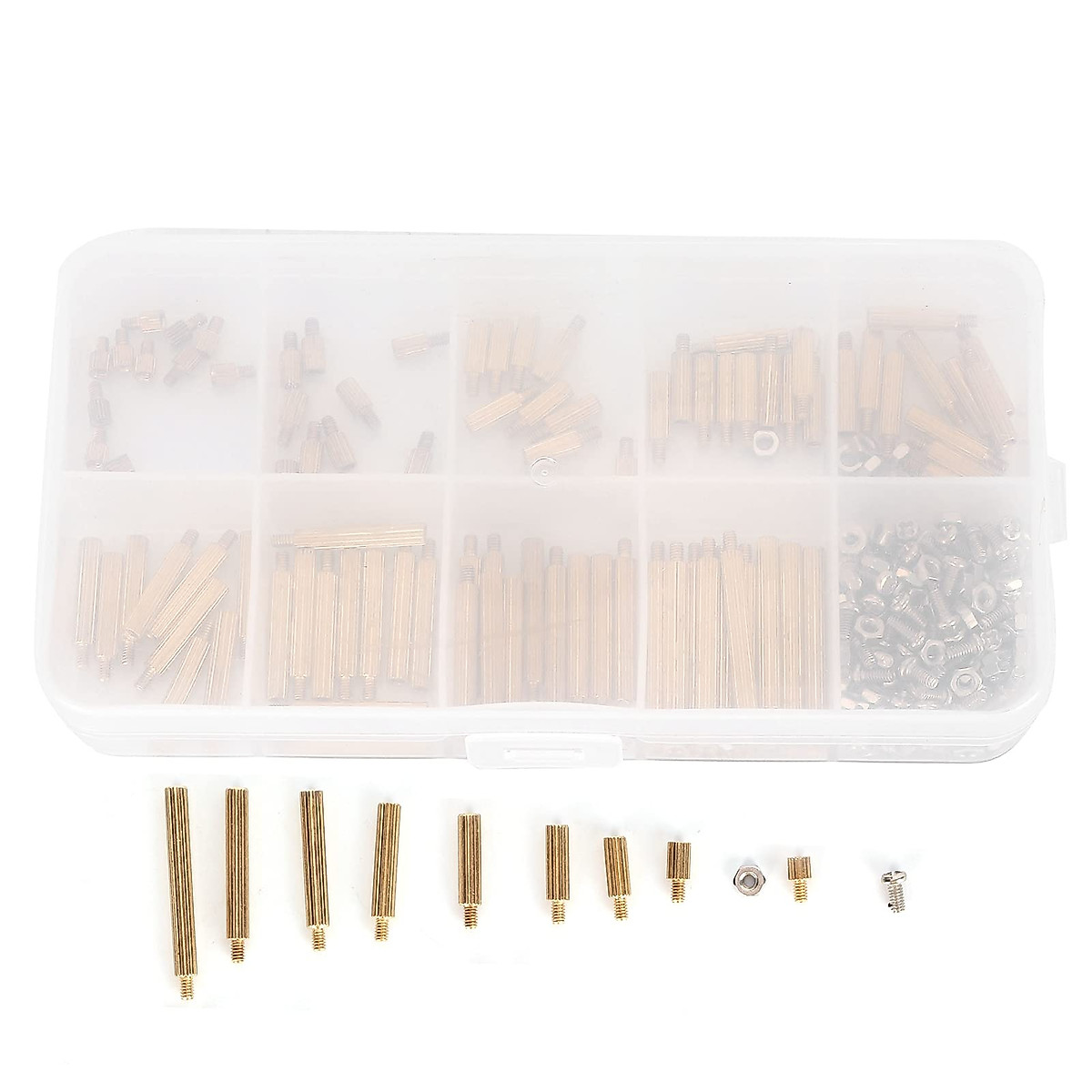 Knurled Standoffs, 270Pcs Installation Tool Screw Nut Brass Standoff Assortment for PCB Motherboard Mount for Electronics for Raspberry Pi