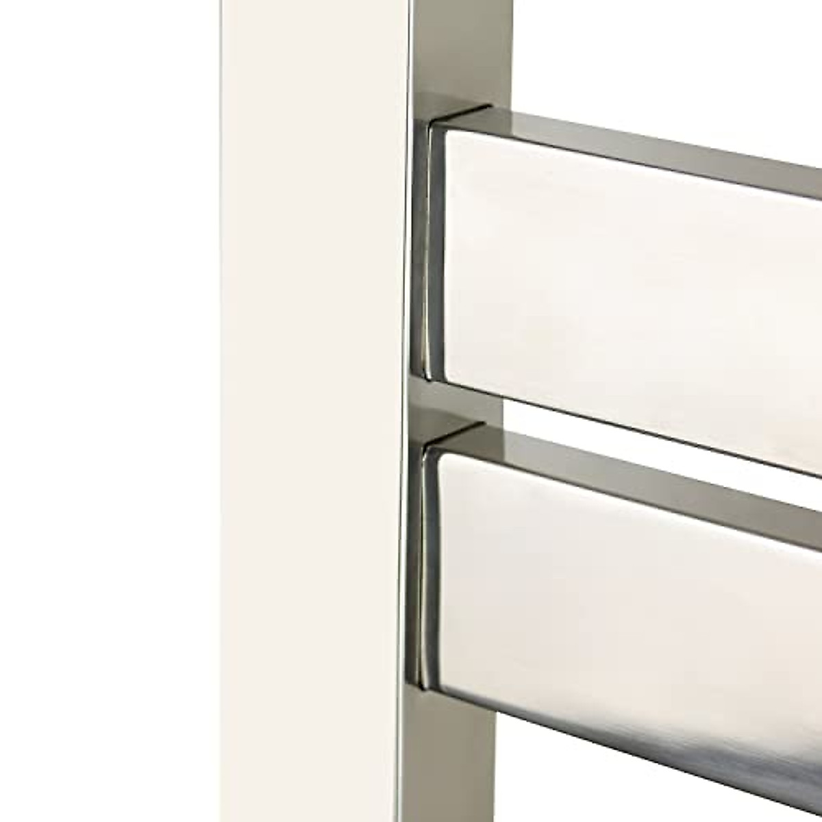 WarmlyYours Radiant Electric Heated Towel Warmer Rack, Hardwired, Integrated On/Off Switch with Light, Stainless Steel, Polished