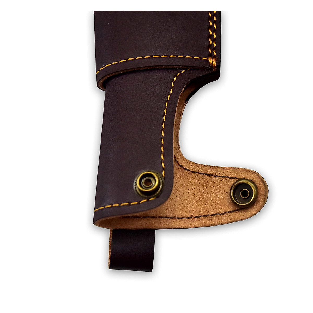 Hercules Knives Custom Leather Sheath Tooled Leather Sheath/Hunting Knife Sheath Universal Leather Knife Sheath Sheath Fit up to 6.0" Blade 100% Real Laether (Dark Brown)