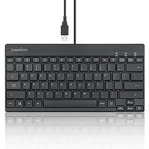 Perixx PERIBOARD-426 Wired Mini Low Profile Keyboard (Wired USB), US English Layout (11665)
