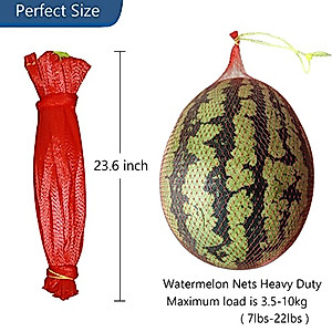 Watermelon Nets Heavy Duty Watermelon Nets Hanging Watermelon Nets, Melon Hammock for Garden Reusable Melon Sling Melon Net Bag for Watermelon, Honeydew Melon, Cucumbers, Potato 23 Inches 50 Pack