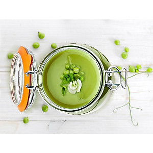 Le Parfait Super Jar - 3L French Glass Canning Jar w/Round Body, Airtight Rubber Seal & Glass Lid (96oz/3 Quarts, Single Jar)