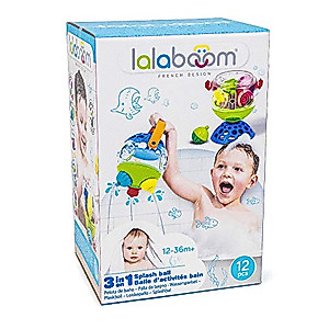 Lalaboom 3-in-1 Splash Ball And Educational Pop Beads Bath Toy - 12 Pieces - Ages 12 Months to 4 Years - BL510