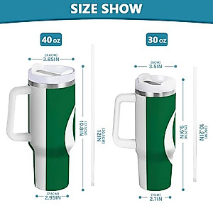 ODAWA 40oz Pakistan Flag Water Tumbler with Lid and Straw, 2 in 1 Lid Insulated Stainless Steel Vacuum Insulated Tumbler