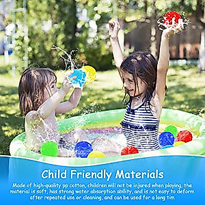 AXRUNZE Reusable Water Balloons 100PCS Soaker Water Balls Kids Outdoor Toys for Pool Water Toys 5 Colors, 1x mesh Bag, Rightness Beach Ball for Children and Young Boys and Girls