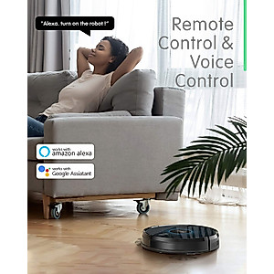 zoozee Z50 Robot Vacuum Cleaner with 3000Pa Max Suction Power, Vacuum and Mop 2-in-1,5200mAh Super Battery Life,Quiet and Self-Charging, Pet and Carpet Friendly Robtic Vacuum, Works with Siri Alexa