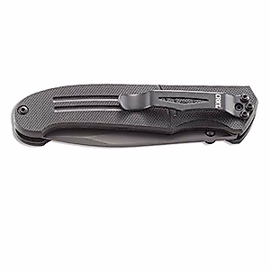 CRKT Ignitor EDC Folding Pocket Knife: Assisted Opening Everyday Carry, Serrated Edge Blade, Veff Serrations, Thumb Stud, Liner Lock, G10 Handle, Pocket Clip 6855