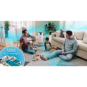 SHARK UA205 Nanoseal HEPA Air Purifier MAX with Clean Sense for Home, Allergies, 1350 Sq Ft, XL Room, Captures 99.98% of Particles, Pollutants, Dust, Smoke, Allergens & Smells, White (Renewed)