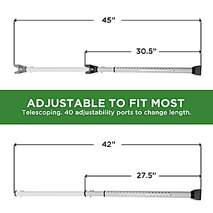 Guard Dog Security Door Jammer 2-in-1 Adjustable Door Knob Jammer & Sliding Patio Door Security Bar – 40 Different Adjustments (White, 1 Pack)