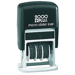 Micro Dater 200 Plus Self Inking Office Rubber Stamp - Black Ink S120