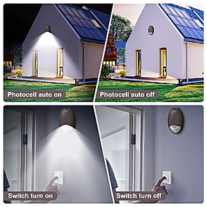 Outdoor Led Emergency Light with Battery Backup Photocell Sensor Self Test Diagnostics, Aluminum Exterior Waterproof Commercial Wall Pack Emergency Lighting Fixtures 120-277VAC UL Certified (1 Pack)