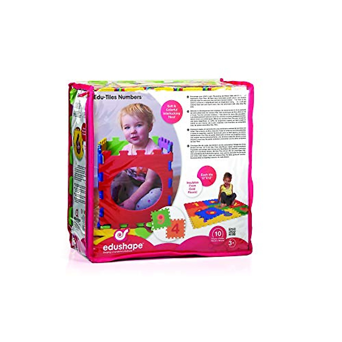 Kids Play Mat - Numbers And Animals Foam Floor Matt - 10 Interlocking Pieces To Develop Children's Motor Skills And Color Recognition