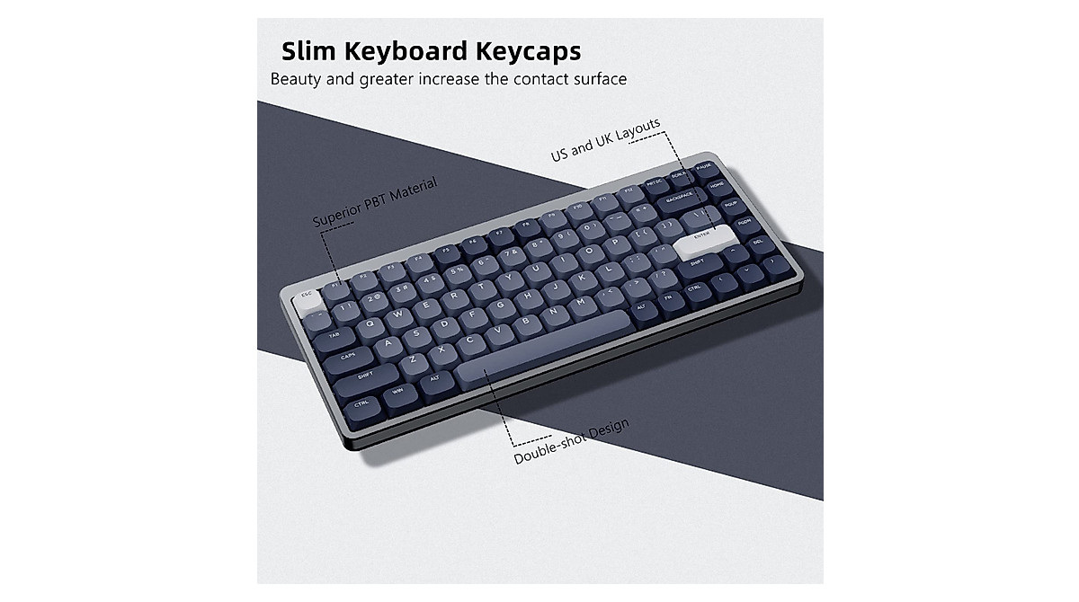 Womier Low Profile Keycaps - Custom Mechanical Keycaps
