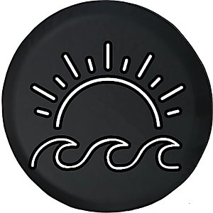 Sunrise Ocean Wave Custom Car Tire Covers Size 28