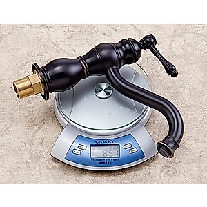 SJQKA-Faucet All copper bronze black European antique dish basin faucet kitchen faucet can rotate the general tap Basin