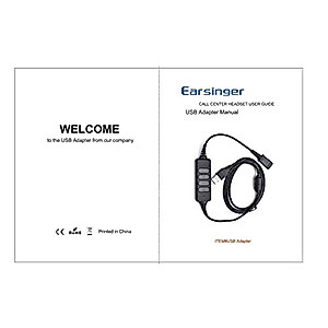 DA80 USB Audio Processor USB QD(201852-01/02) Connector to USB Adapter w/Volume Adjuster, Mute for Microphone & Speaker Compatible with Planstronics QD Cord HW251 HW510/520 310 QD Headset
