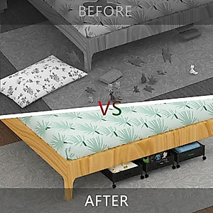 VSTM Toy Storage Box, Toy Chest Organizer for Girls Boys, Large Metal Toy Storage Bins with Wheels & Magnetic Flip-Top Lid, Collapsible Kids Room Basket Storage Containers for Playroom, Nursery (Underbed 1Pack, Black)