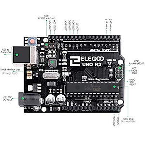ELEGOO UNO R3 Board ATmega328P with USB Cable(Arduino-Compatible) for Arduino