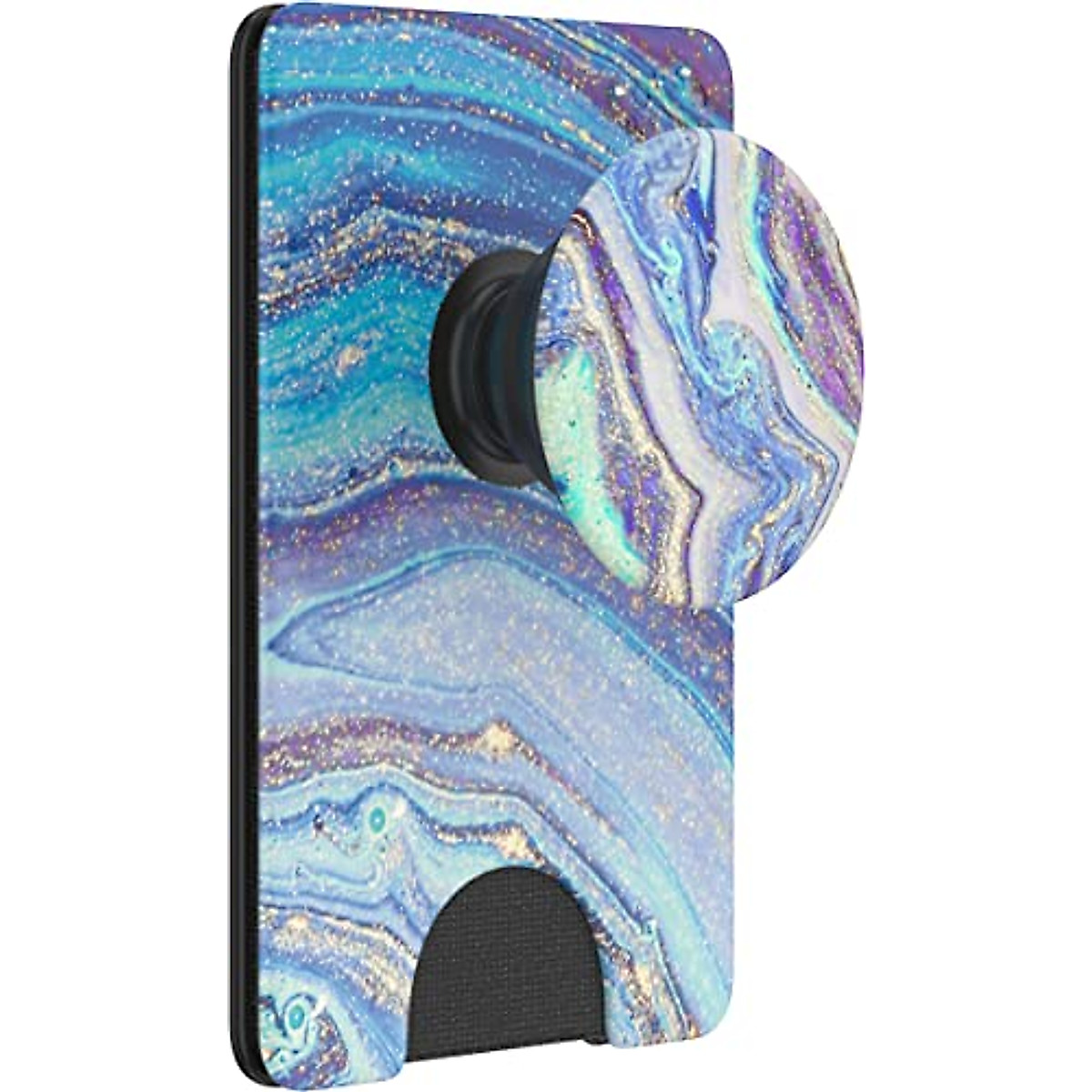 PopSockets Phone Wallet with Expanding Phone Grip, Phone Card Holder - Lilac Agate