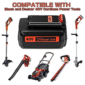 3000mAh LBX2040 Replacement Battery Compatible with Black and Decker 40V Battery Lithium-ion MAX LBX2040 LBXR36 LBXR2036 LST540 LCS1240 LBX1540 LST136W 40V Cordless Power Tools( 1 Pack 3.0Ah Battery)
