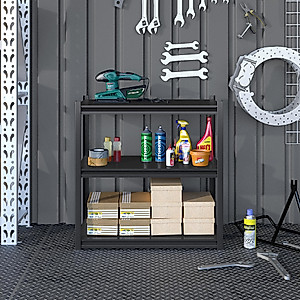 Elitehouse 32" W Garage Shelving,900LBS Loads Adjustable Garage Storage Shelves, 3-Tier Metal Storage Racks and Shelving Units, Utility Rack Shelves (16" D x 32" W x 32" H)