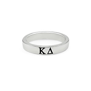 The Collegiate Standard Kappa Delta Sterling Silver Skinny Band Ring (9)