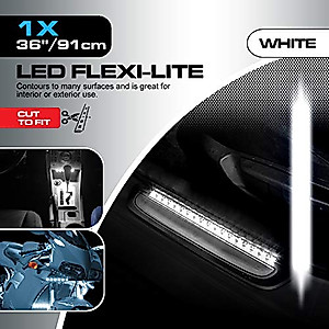 Pilot CZ-3055W Flexible 36 Inch Interior/Exterior LED Light Strip - White/Cut to Fit - Multi-Purpose Automotive or Home Use, Water Resistant with Easy-Peel Tape Included