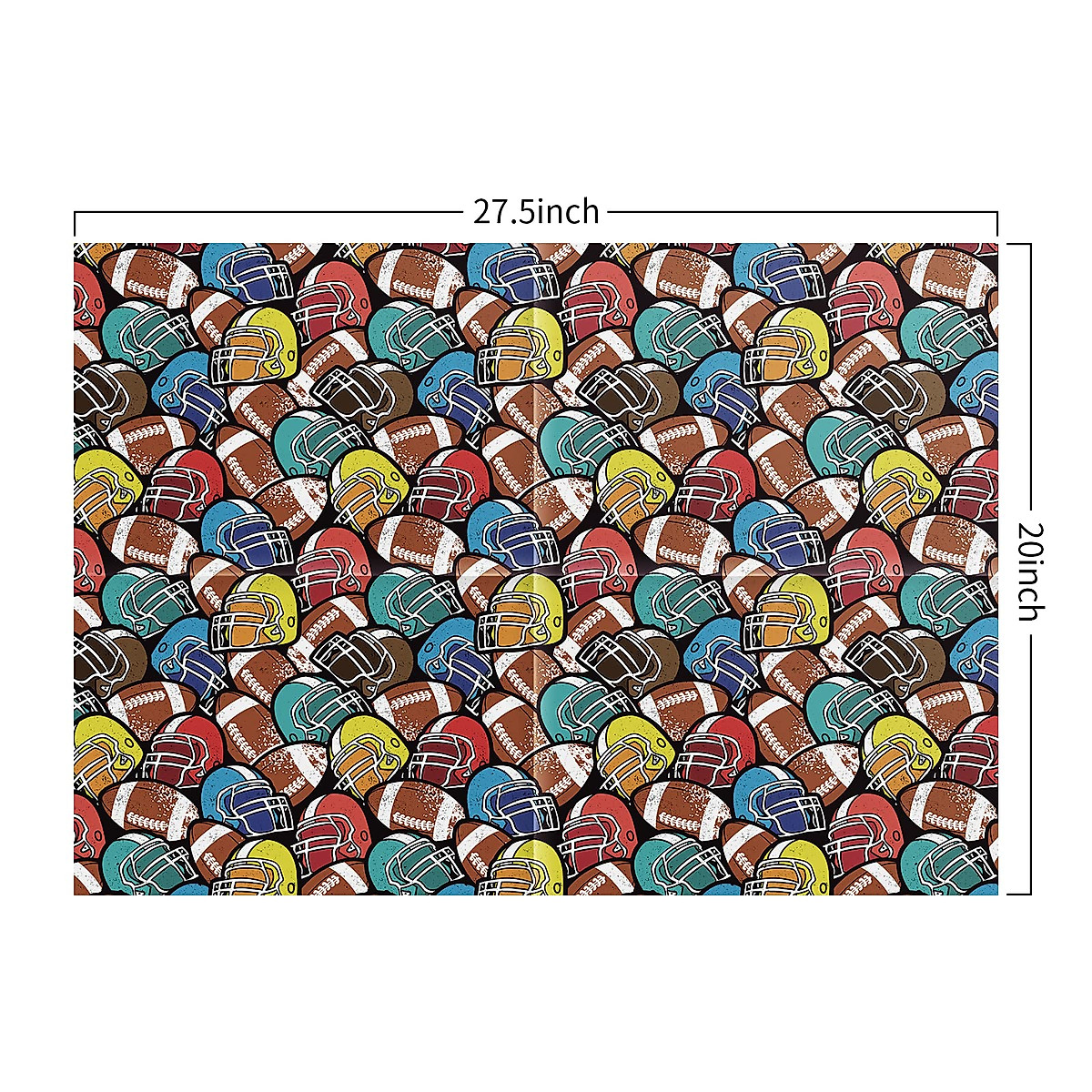 LDGOOAEL Birthday Wrapping Paper for Boys, Girls, Kids. Football Patterns. Gift Paper for Christmas,Party,Baby Shower-1 Pack Contains 8 Sheets-19.6 inch X 27.5 inch Per Sheet,Folded Flat, Not Rolled