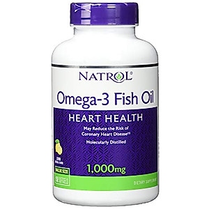 Natrol 1000mg Omega 3 Fish Oil Softgel - 150 per pack -- 1 each.